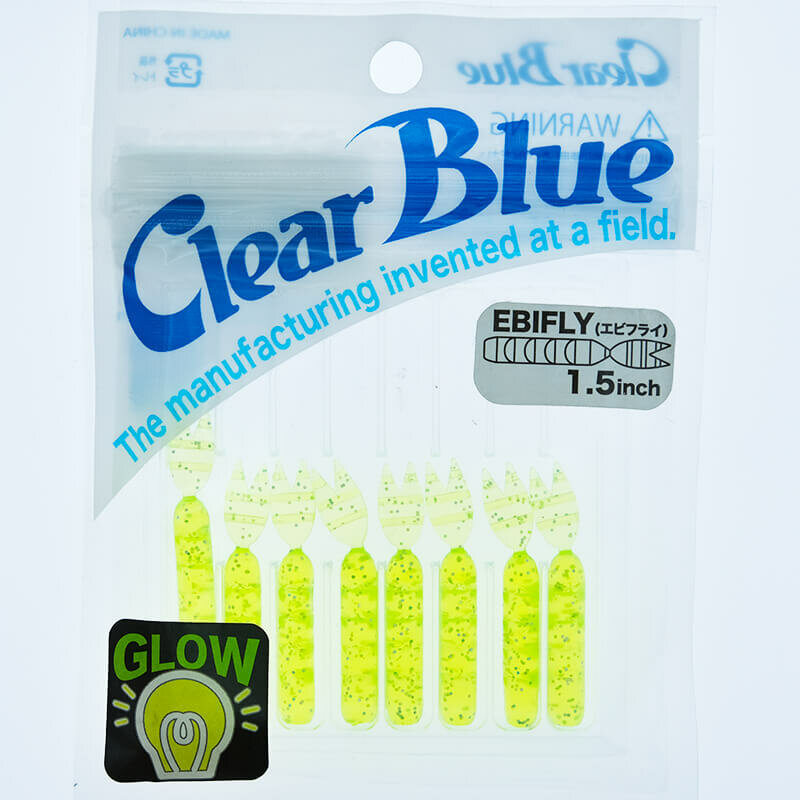 Силиконовая приманка Clear Blue Ebifly 1.5" #13 Chartreuse Glow Holographic
