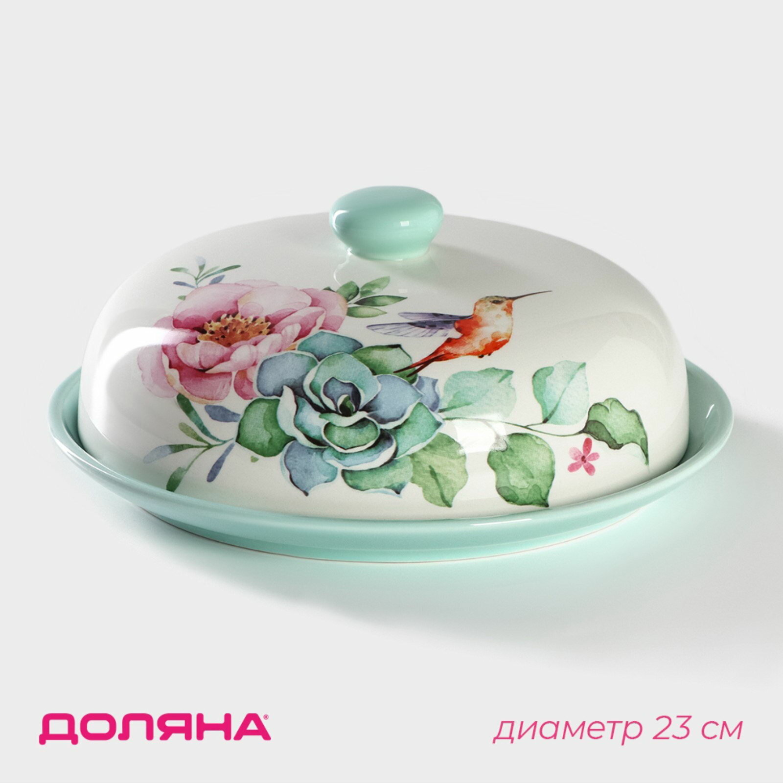 Блинница "Пташка", d=23 см, тематика: птицы, цвет: белый, особенности: без особенностей