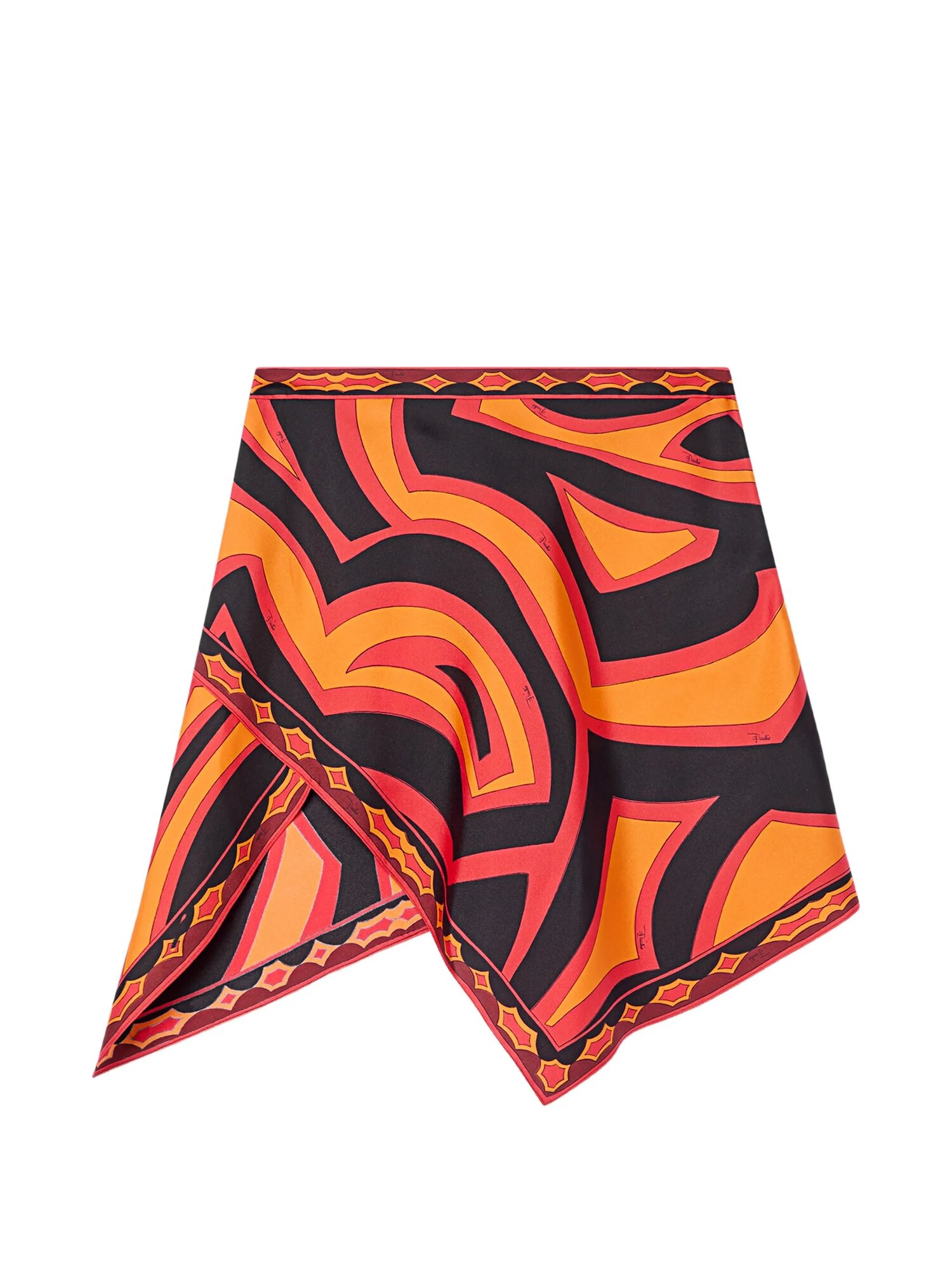 Юбка Labirinto-print silk scarf skirt