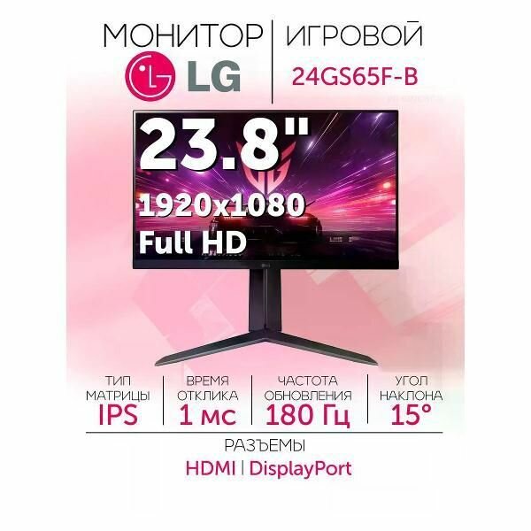 Монитор LG 24GS65F-B. ARUZ