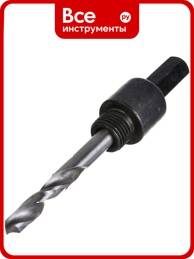 Хвостовик для биметаллических коронок 1/2" vertextools 2525-1/2, деревянный,