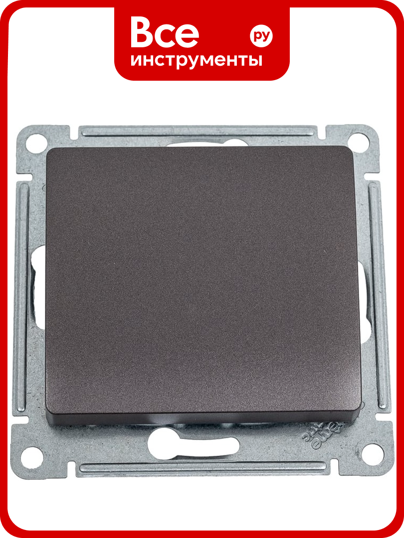 Переключатель Systeme Electric Glossa Графит 1-клавишный, сх.6,10AX SE GSL001361