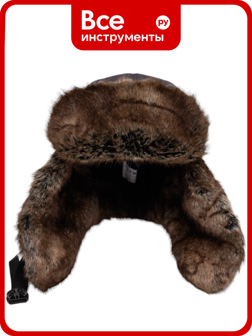 Шапка-ушанка Norfin DISCOVERY p.L 302789-L, мех шиншилла, серый цвет, ткань Nortex Breathable для взрослых