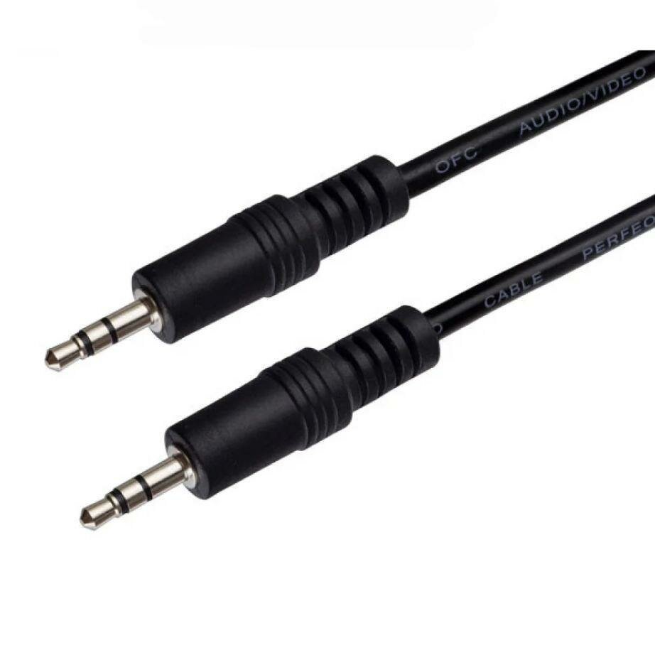 Кабель AUX 3.5mm Perfeo 1.0m, черный J2101, 1шт.