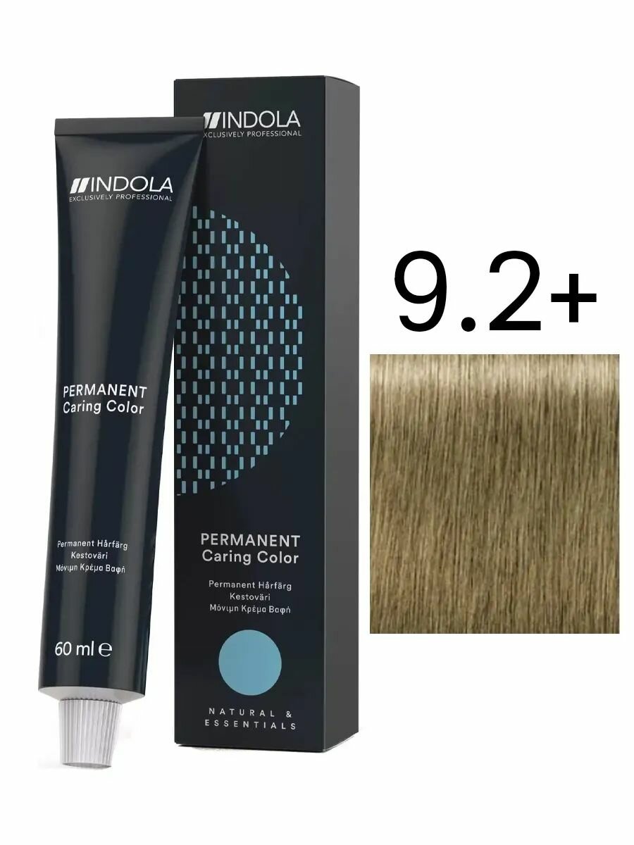 Indola Natural & Essentials 9.2+ Блондин жемчужный натуральный Перманентный крем-краситель для волос 60мл