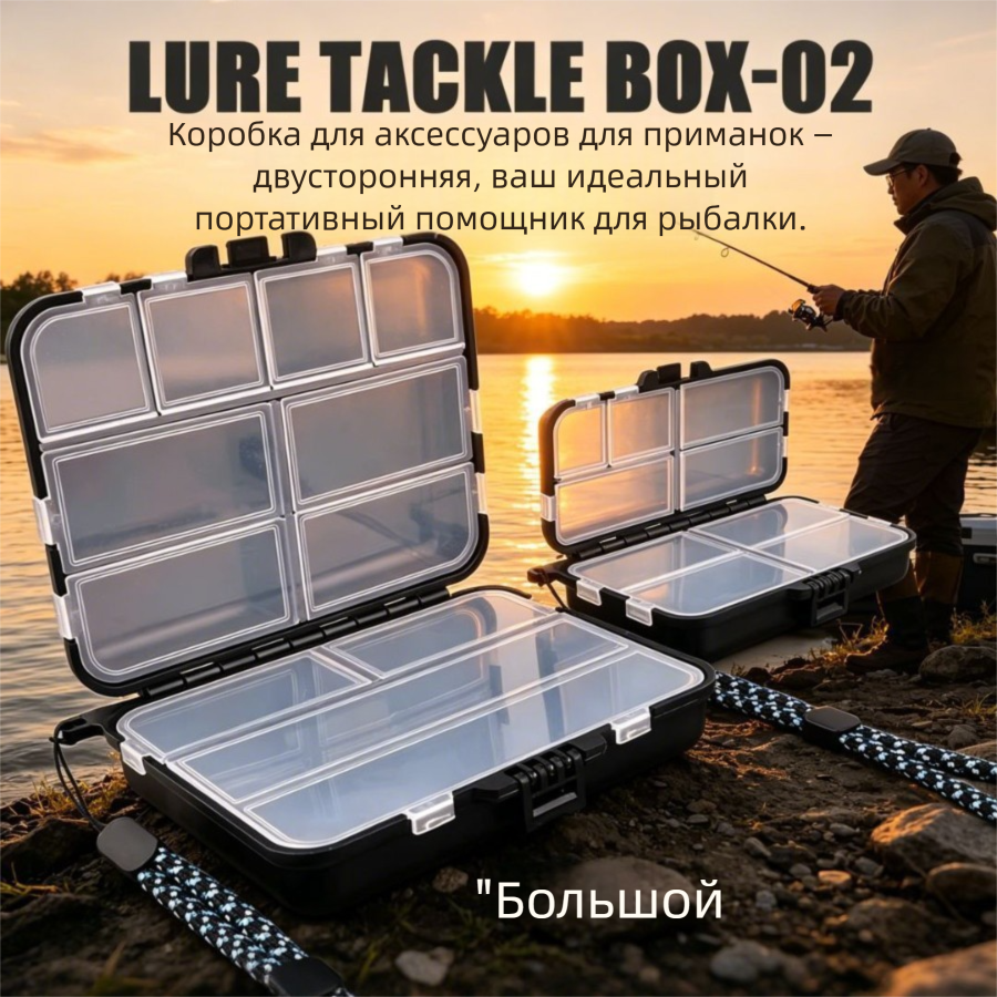 Мини-пенал двухслойный для приманок.4 класса / 12 ячеек.11.5*.9.9*3.4cm