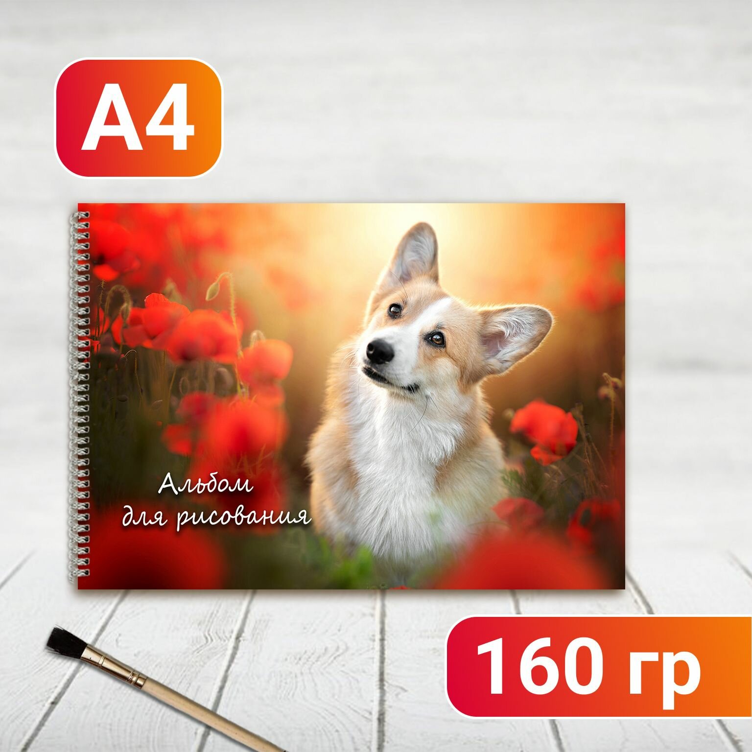 Альбом для рисования Корги
