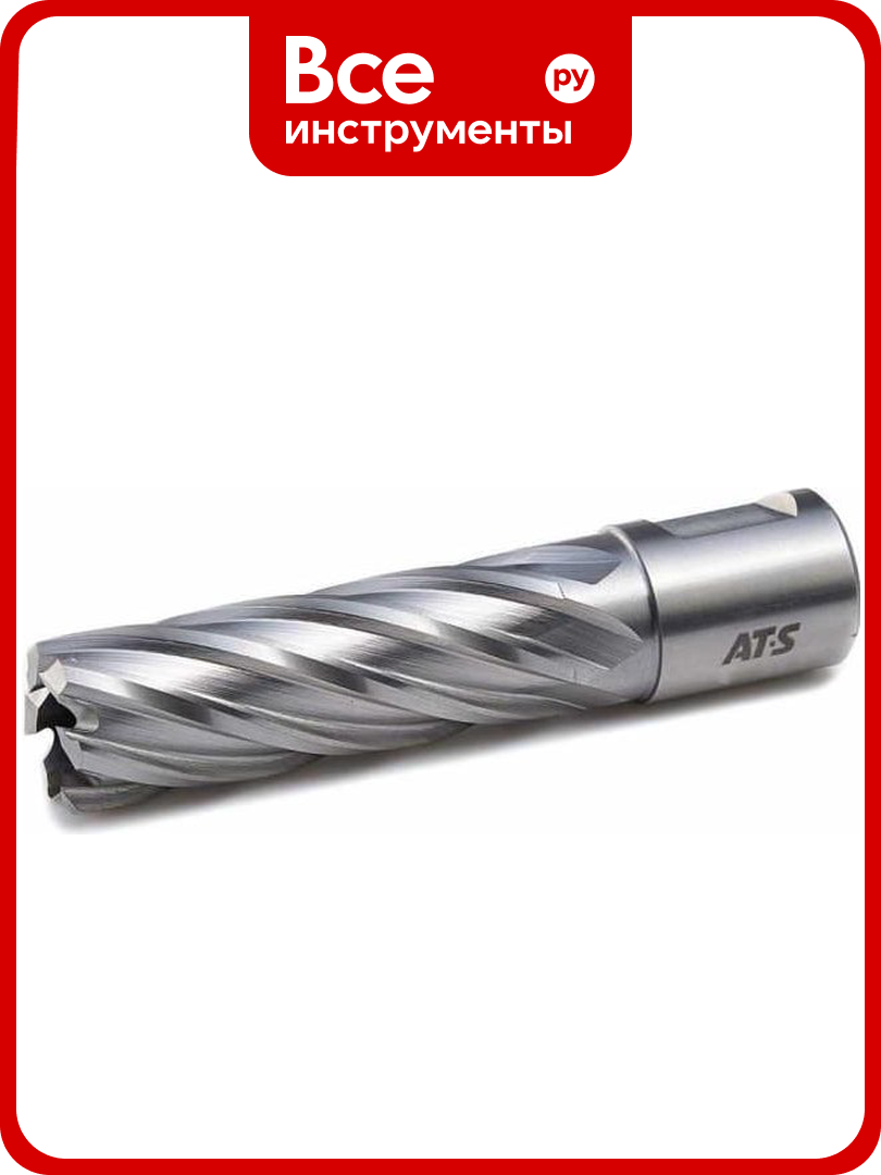Сверло корончатое HSS, L=80 мм, d=16 мм AT-S BS8016