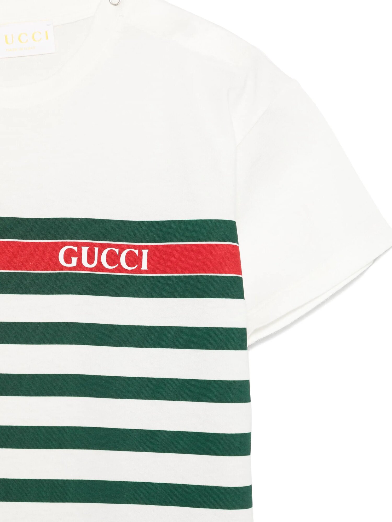 Футболка GUCCI Web, размер 67, бежевый/белый — фото 1