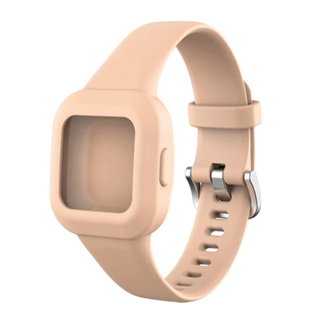 Силиконовый ремешок для Garmin Fit Jr. 3, Бежевый/Pink