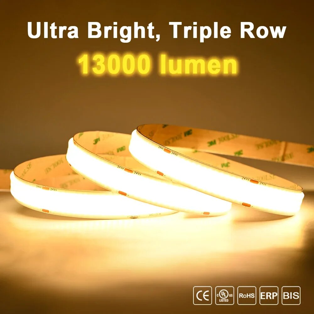 COXO Светодиодная лента COB 2600 лм/м 960 светодиодов/м 24В 4000K Natural White