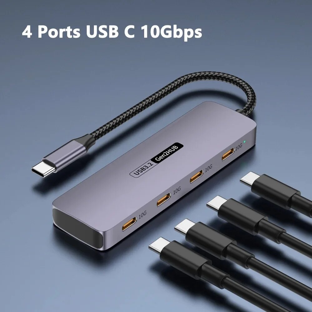 USB C хаб 4 порта 10G 4C