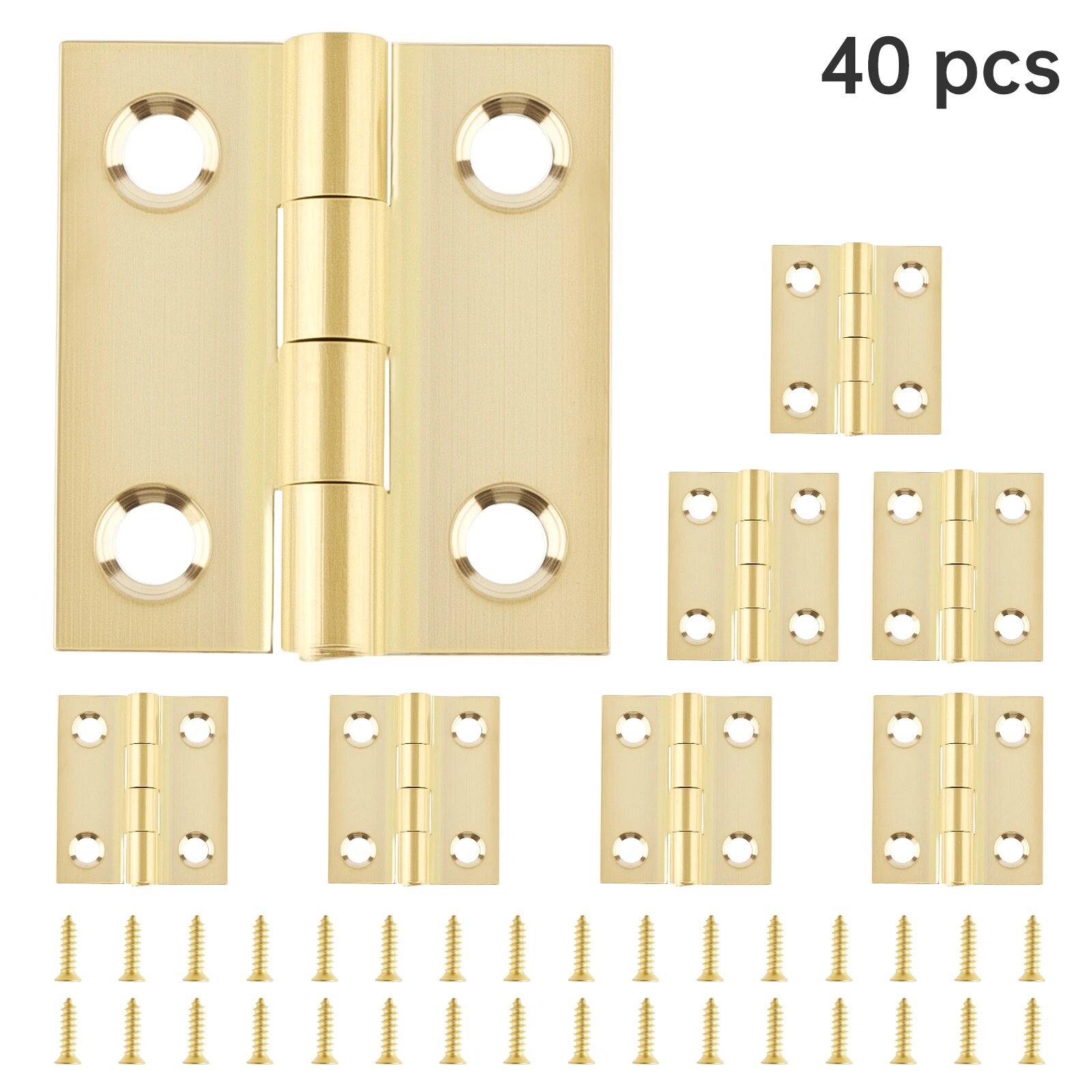 Мебельные петли латунные, 1 Inch Gold, 40 шт