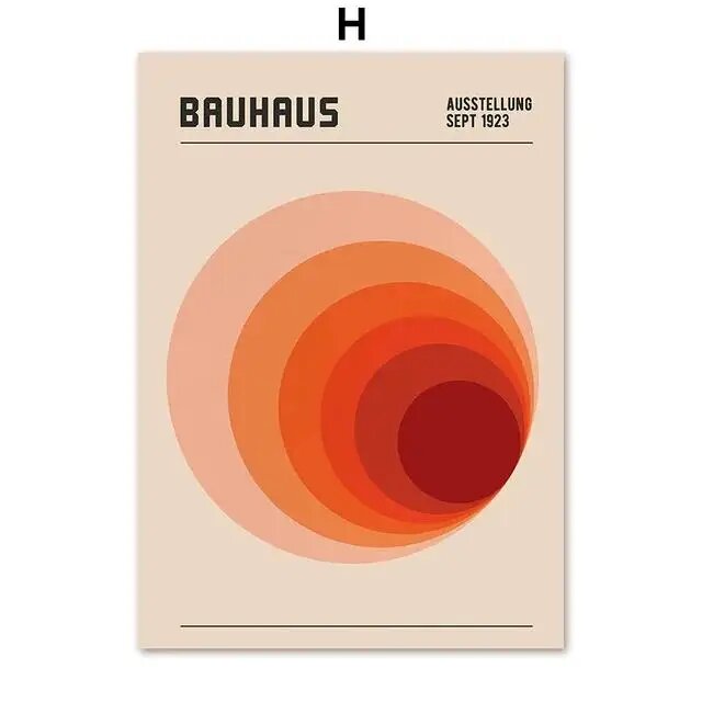 Абстрактная геометрия Bauhaus, печать на холсте 30x40см, P11