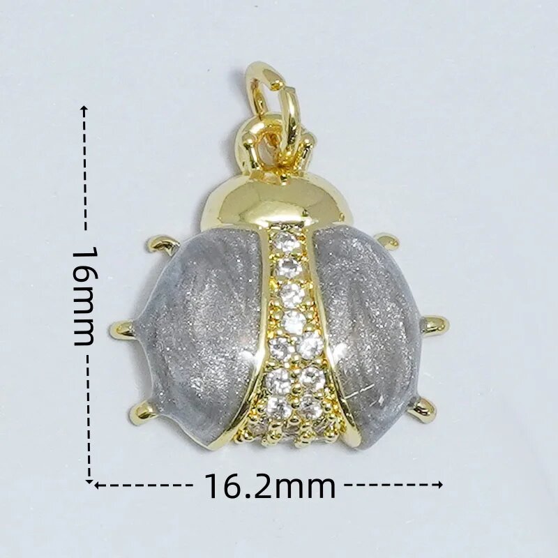 Латунные циркониевые подвески LJRIVER DZ5264-Gold-Gray