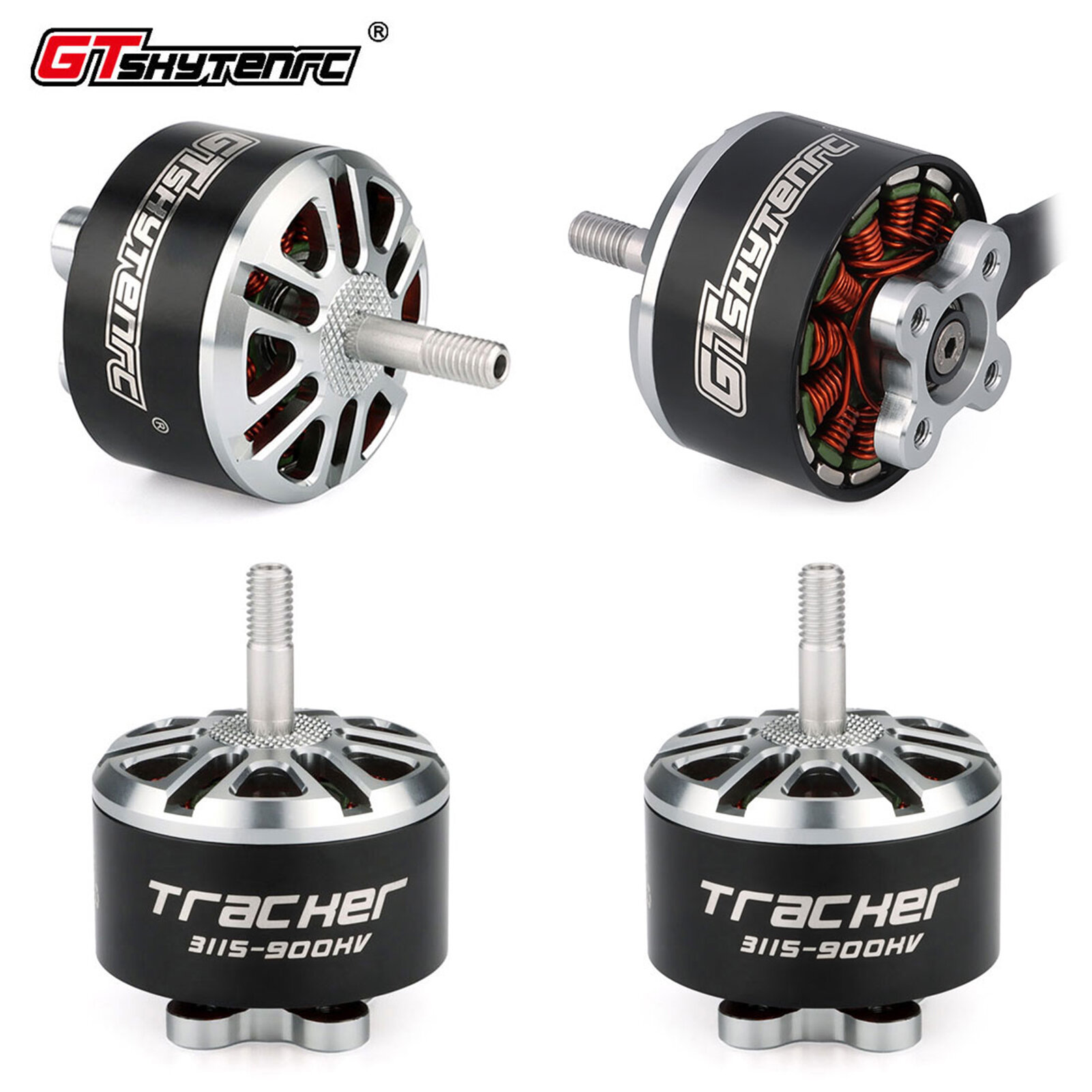 Бесколлекторный двигатель GTSKYTENRC Tracker 3115 900KV для квадрокоптеров FPV с дистанционным управлением, 9, 10 и 11 дюймов, 4 шт.