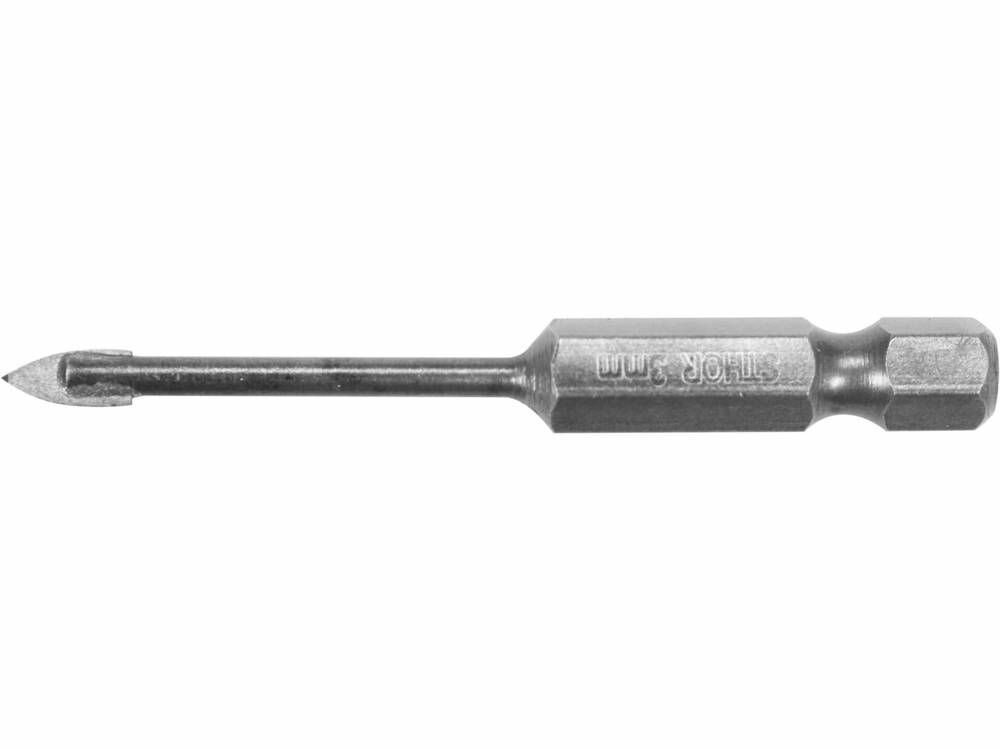 Сверло для стекла и керамики Vorel 3mm hex арт.21700