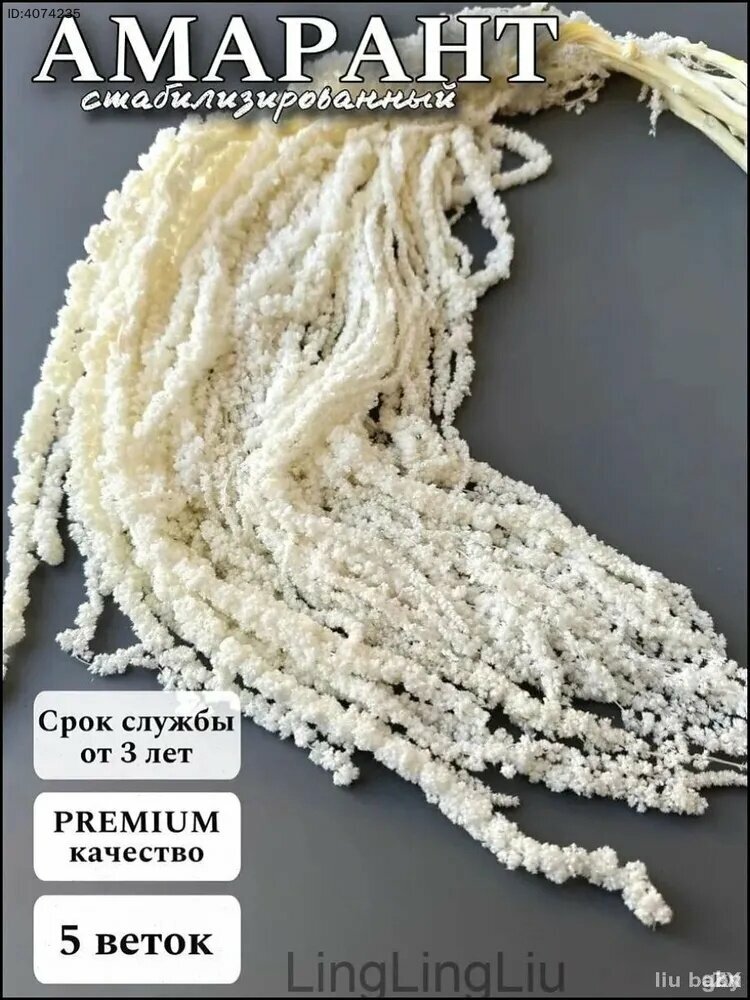 Стабилизированные цветы Амарант, 30 см, 150 гр, 1 шт