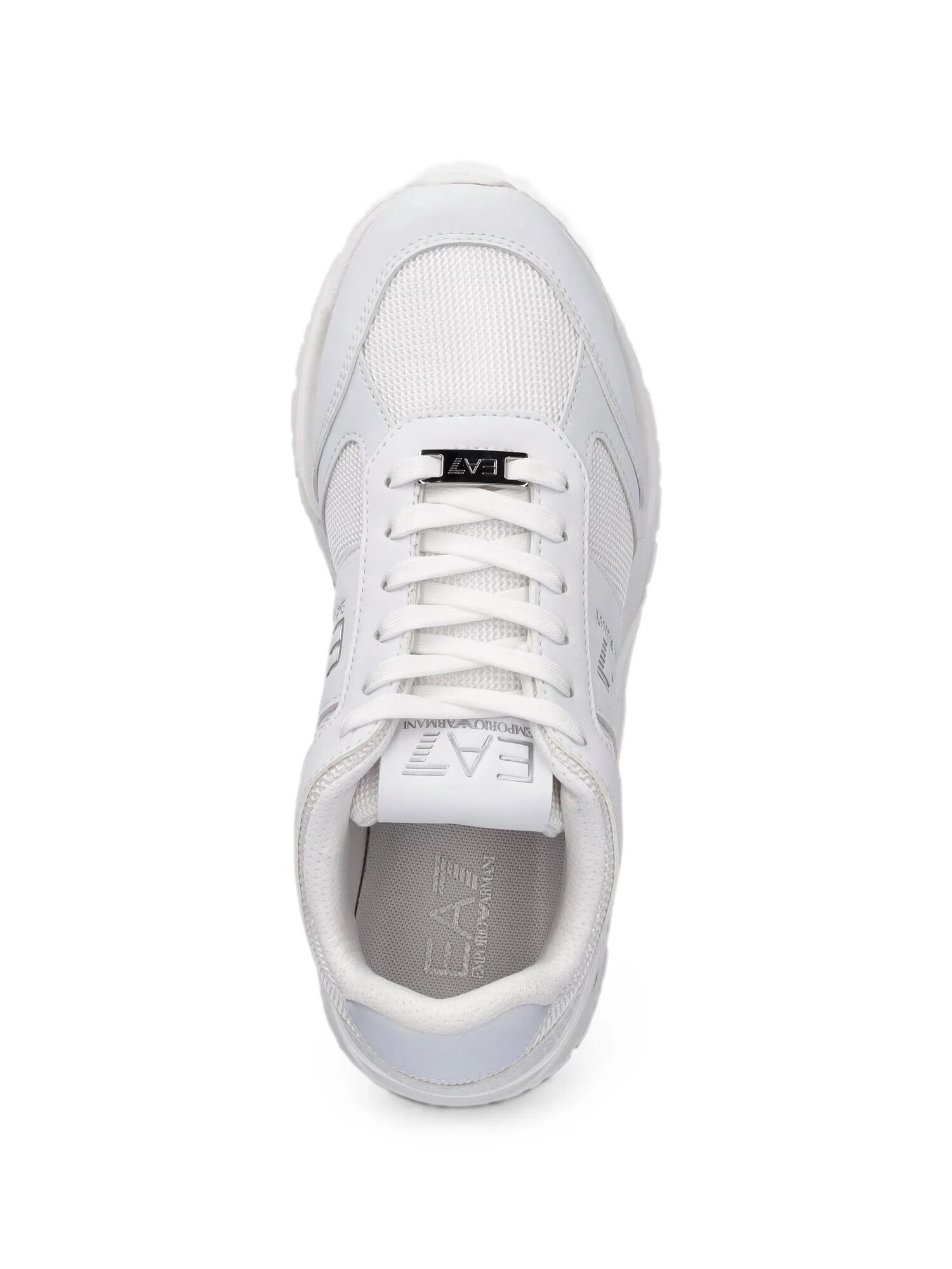 Кроссовки EA7 EMPORIO ARMANI Logo-print panelled sneakers, размер 11, белый — фото 1