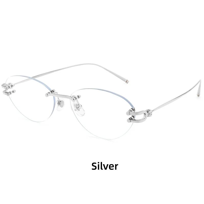 Очки без оправы JAEVAR Silvery "кошачий глаз"