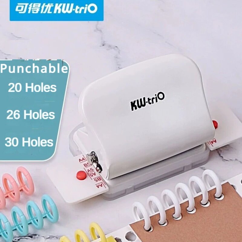 Белый дырокол KW-triO 6 отверстий