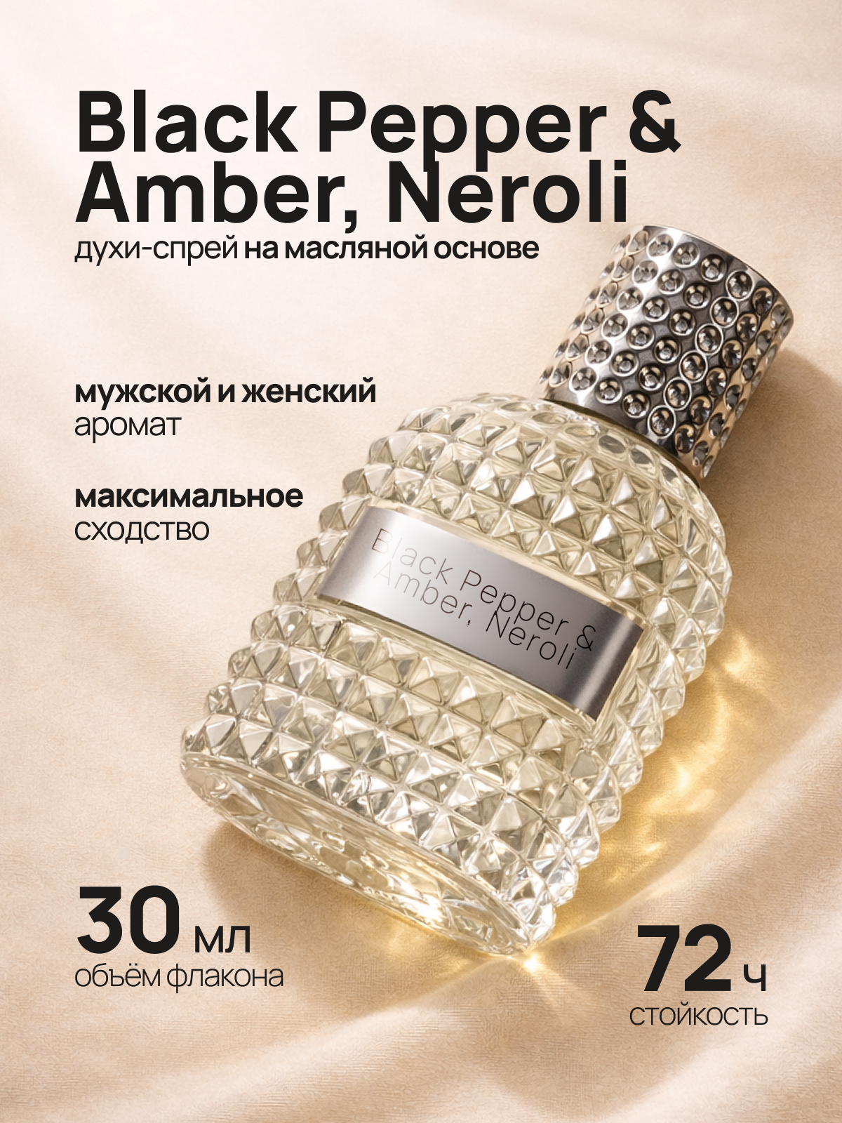 Black pepper amber neroli духи унисекс черный перец 30 мл
