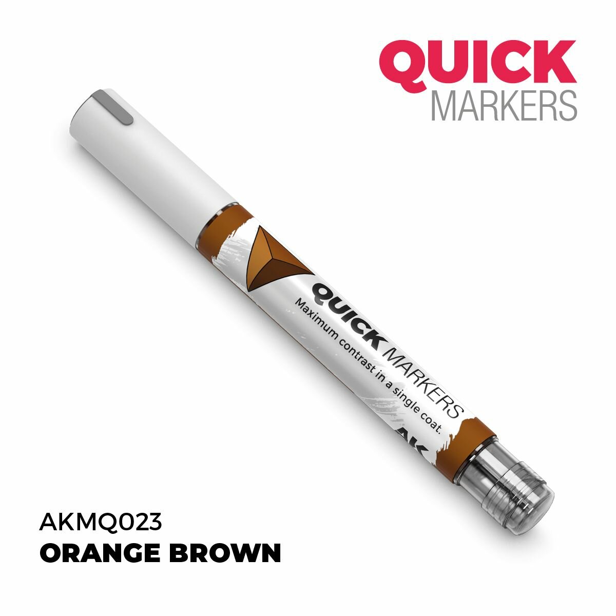 Маркер-кисть AK Orange Brown - Quick Marker — фото 1