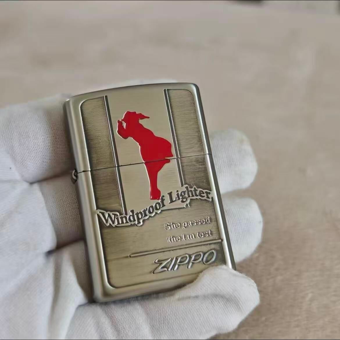 Zippo, Серия "Windproof Lighter", Красный, пустая(без заправки)