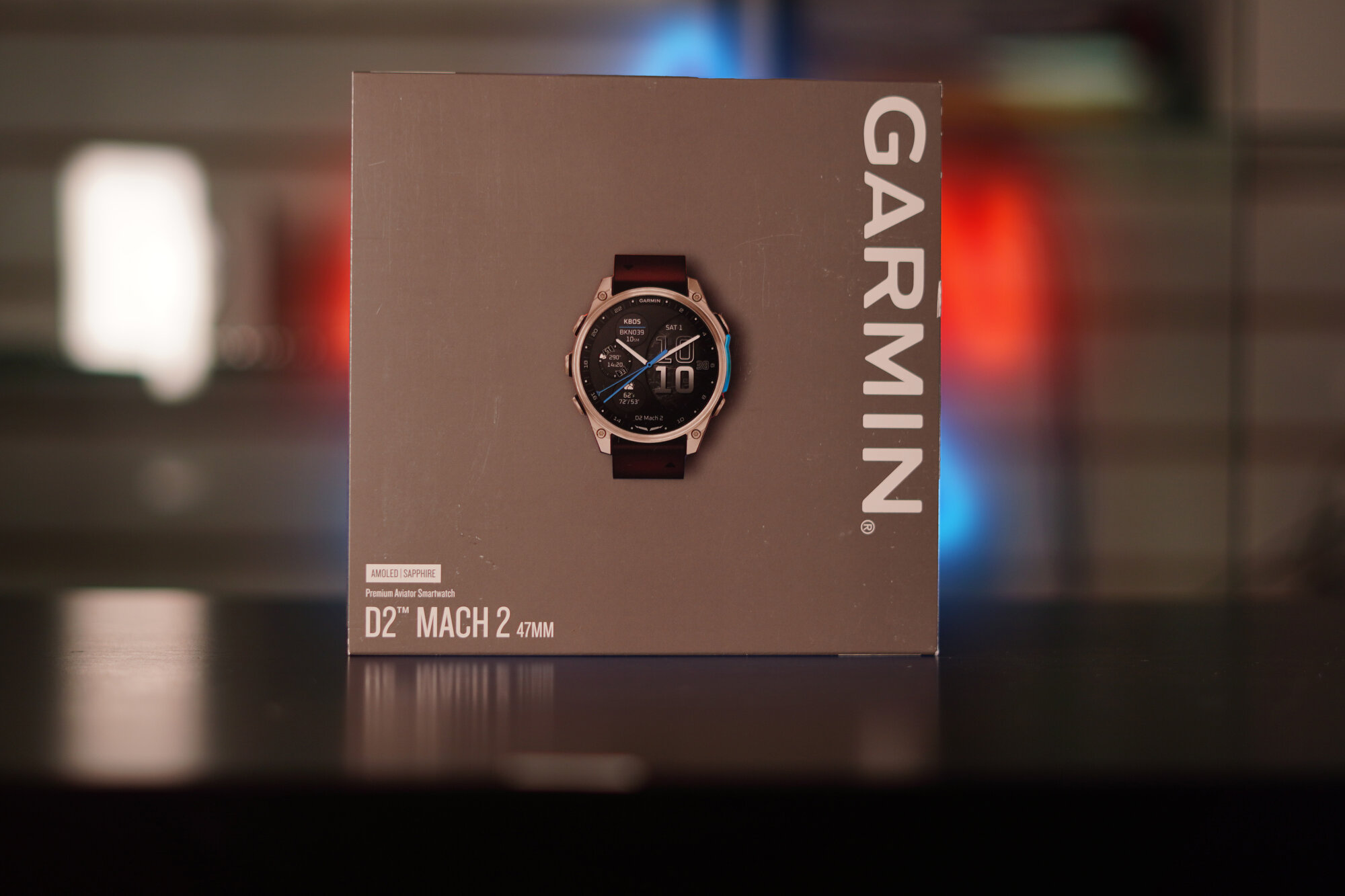 Garmin D2 Mach 2 – 47 mm Titanium with Oxford Brown Leather Band 010-02904-30