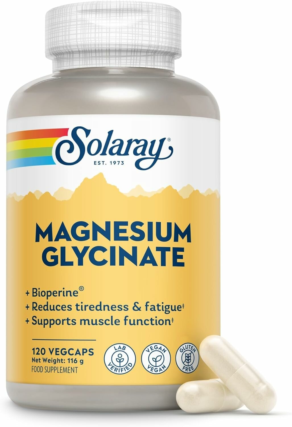 Магний глицинат Solaray Magnesium Glycinate (Глицинат магния) 350 мг 120 капсул