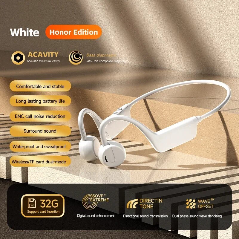 Беспроводные наушники костной проводимости White Honor Edition