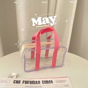 Мини ПВХ водонепроницаемая желе- сумка для детей, 19x11x9см компактный прозрачный пляжный рюкзак