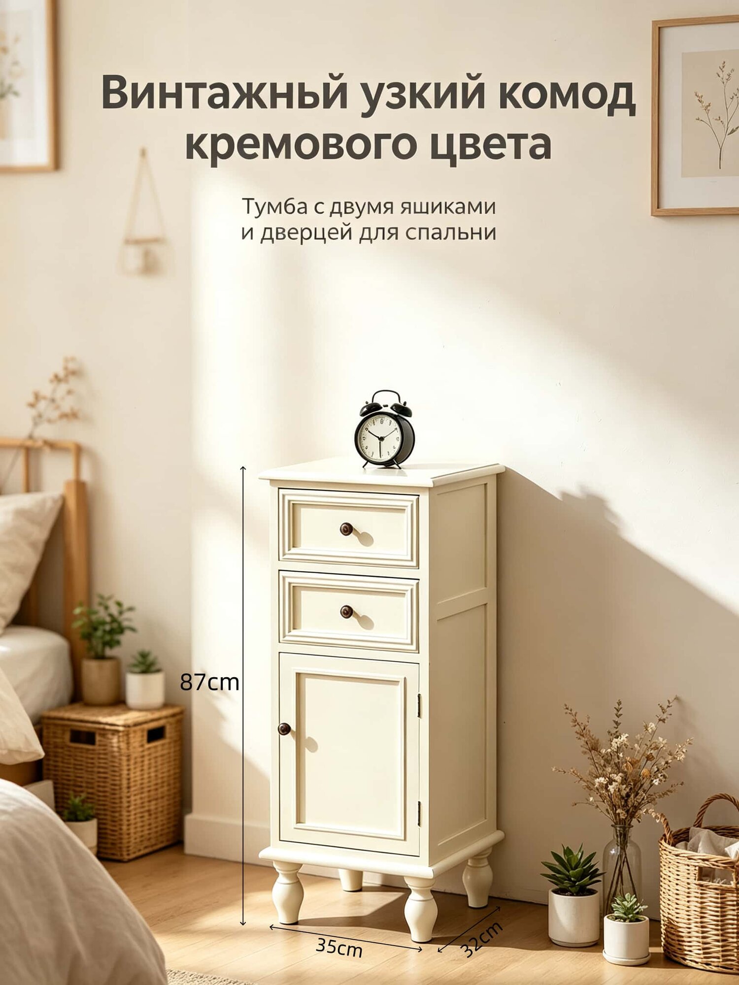 Комод, 34х32x87 см