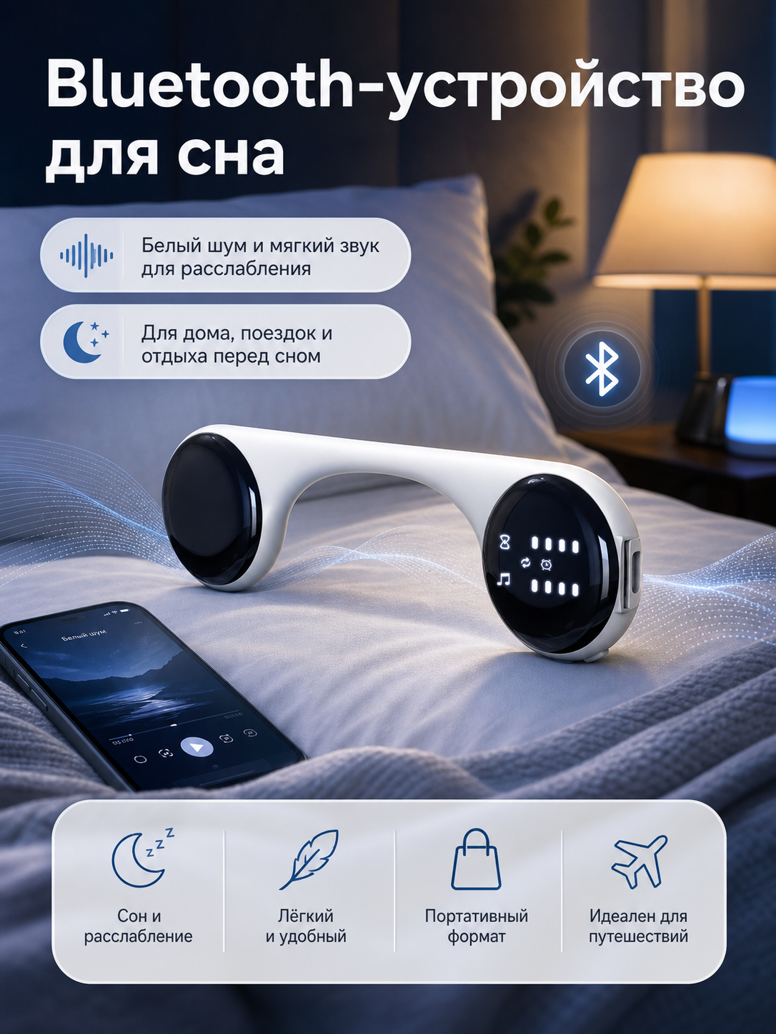 Портативный прибор ShuiMengBao S.100, для сна, с белым шумом