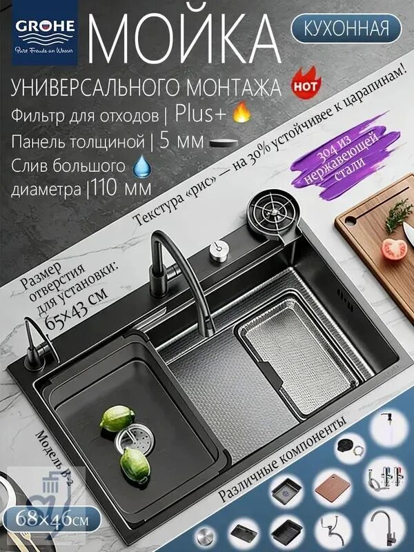 GROHE Кухонный модуль навесной 46.04х21х21 см