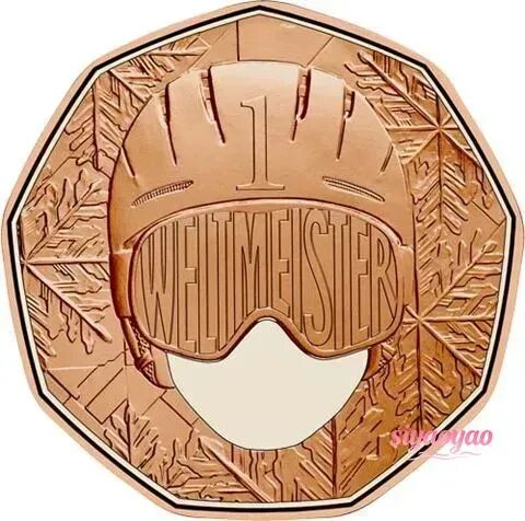 Австрия 5 евро 2024 год "Чемпионат мира по горнолыжному спорту 2025" UNC