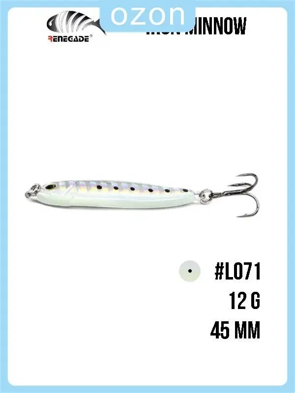 Блесна колеблющаяся Renegade Iron Minnow 45mm 12g