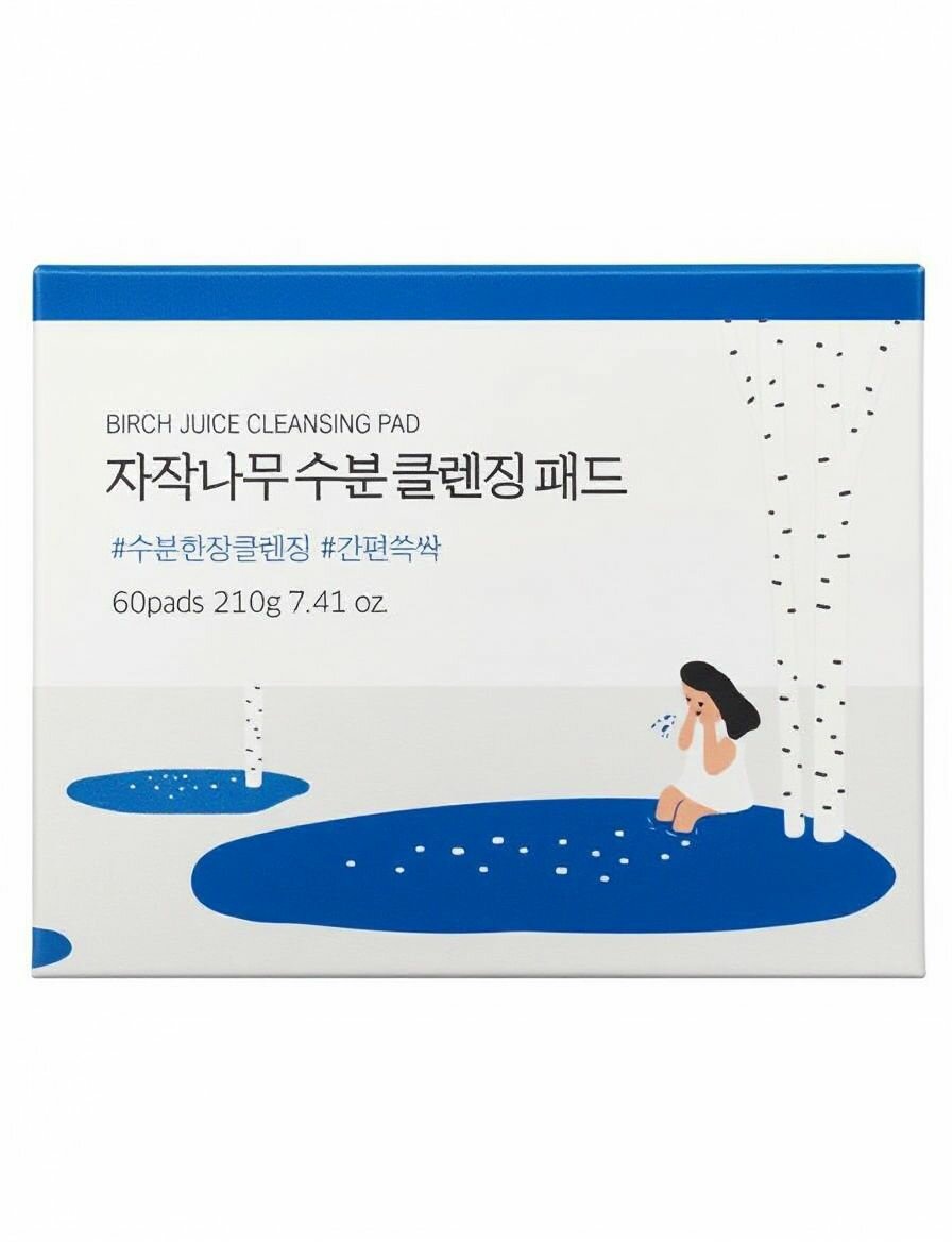 Round Lab Очищающие пэды для снятия макияжа Birch Juice Cleansing Pad, 60 шт.