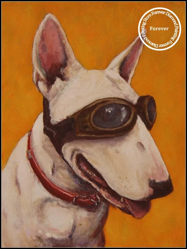 Алмазная картина Bull Terrier 20X30 Round drill, NIUTOU9