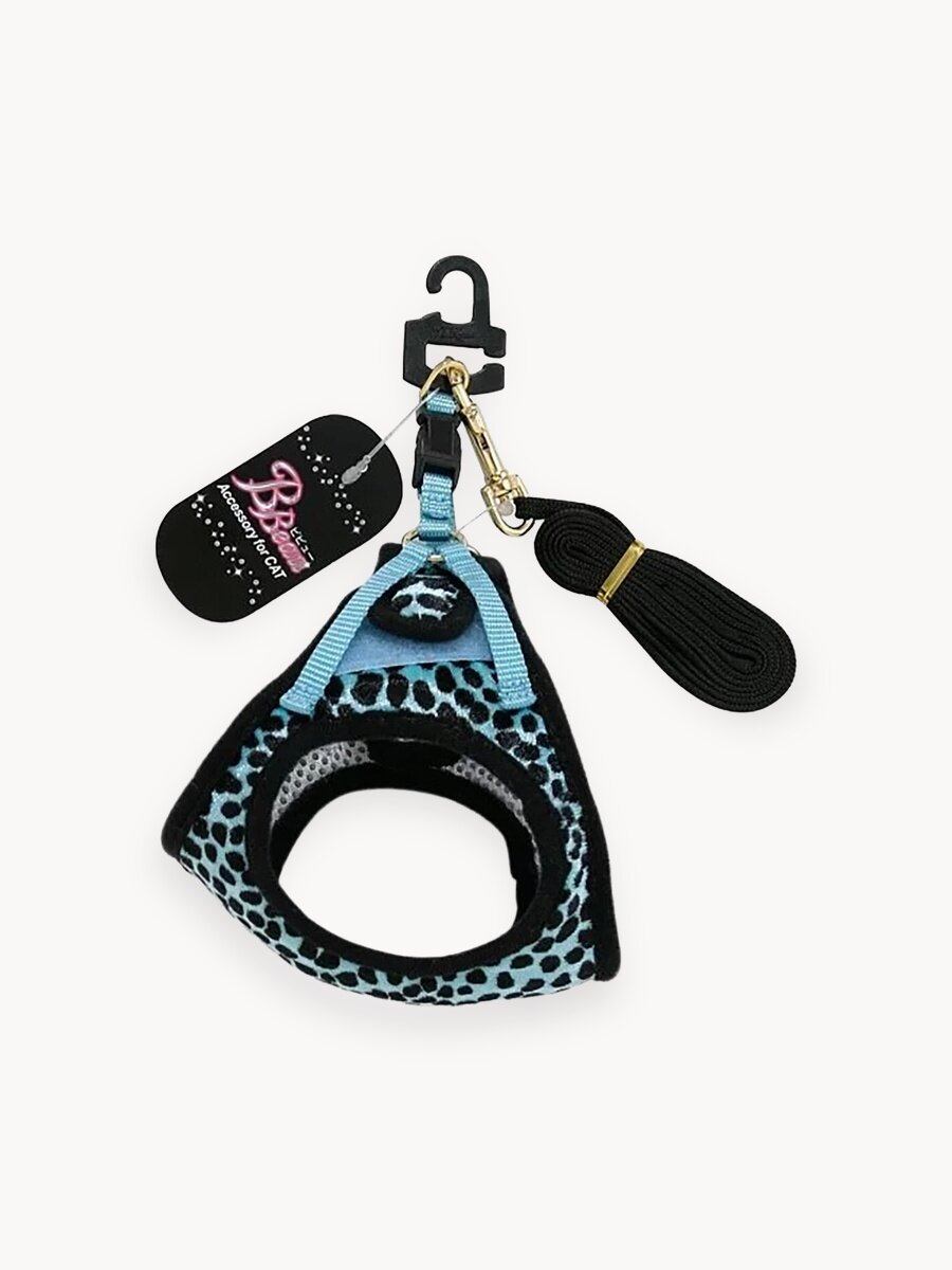 Шлейка с поводком для кошек Japan Premium Pet с золотым покрытием, размер 3S.