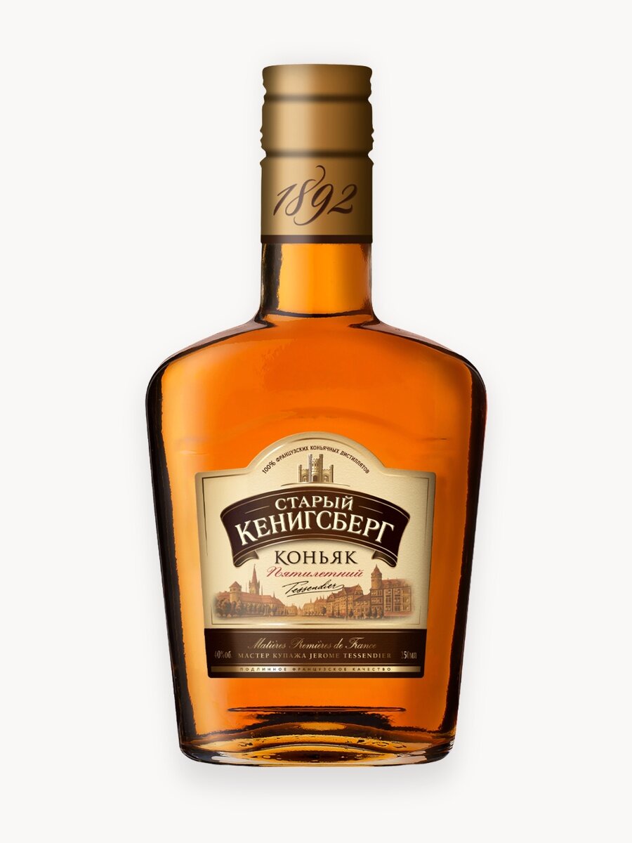 Коньяк Старый Кенигсберг 5 лет, 0,25 л, 5 звезд, 40%, Россия