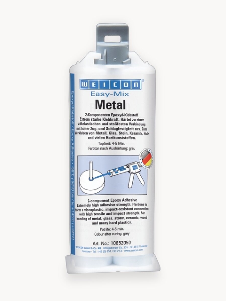 Эпоксидный клей WEICON Easy-Mix Metal, 50 мл