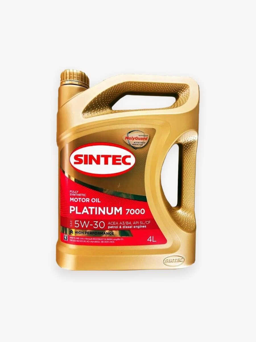 SINTEC PLATINUM 7000 A3 5W-30 Масло моторное, Синтетическое, 4л