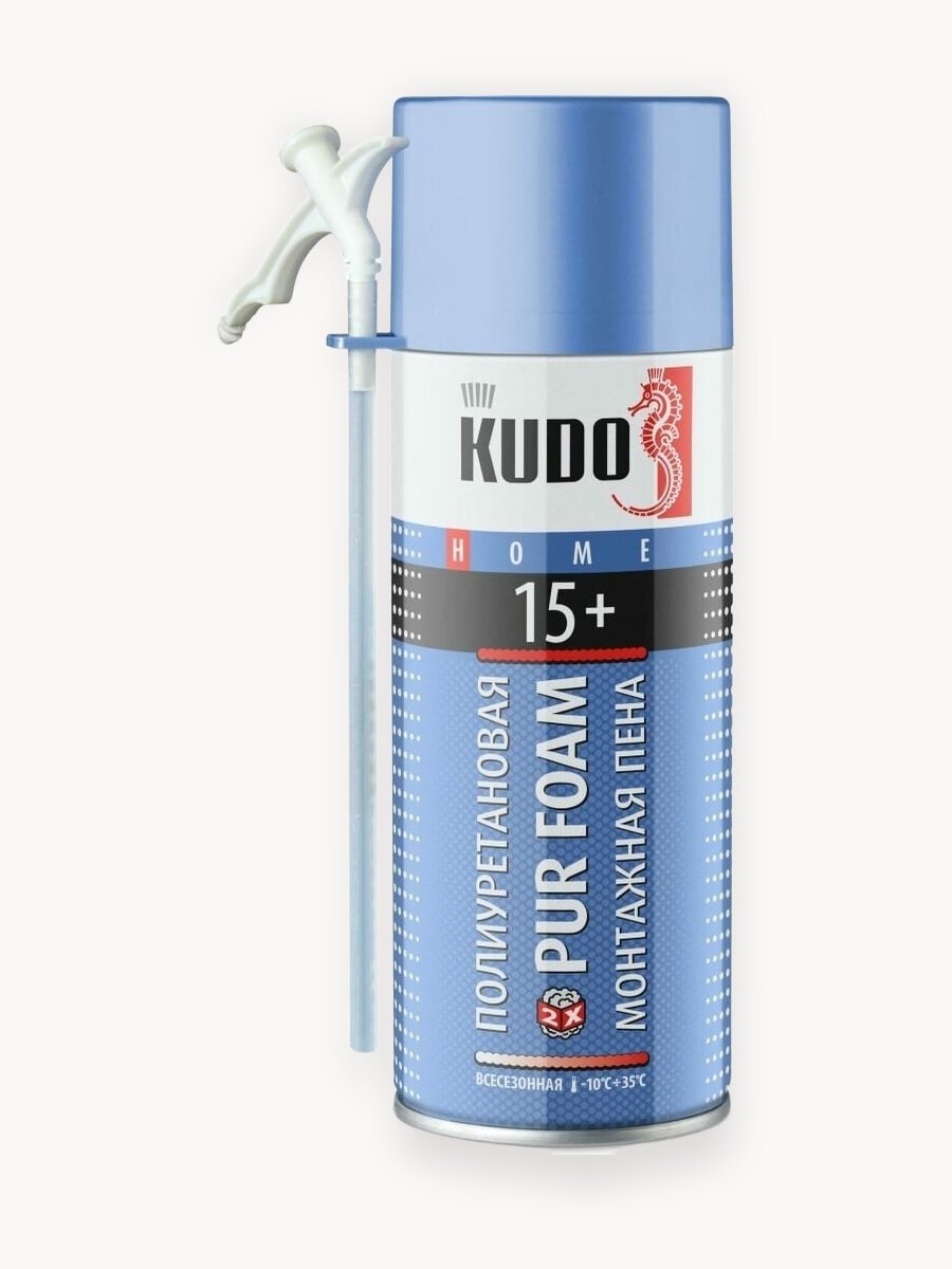 Полиуретановая монтажная бытовая всесезонная пена KUDO HOME 15+ 520 мл KUPH05U15+, установки