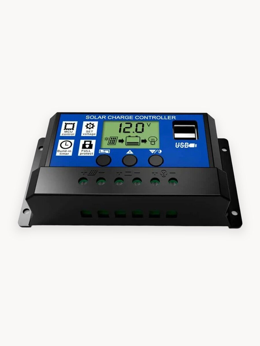 Контроллер заряда аккумуляторов от солнечных батарей 12/24 Вольт, 30 Ампер