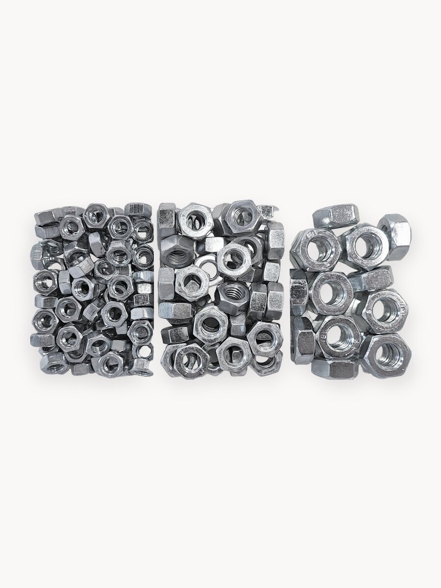 Комплект гайка М6, М8, М10 - 143 шт. в органайзере / гайка шестигранная/набор гаек