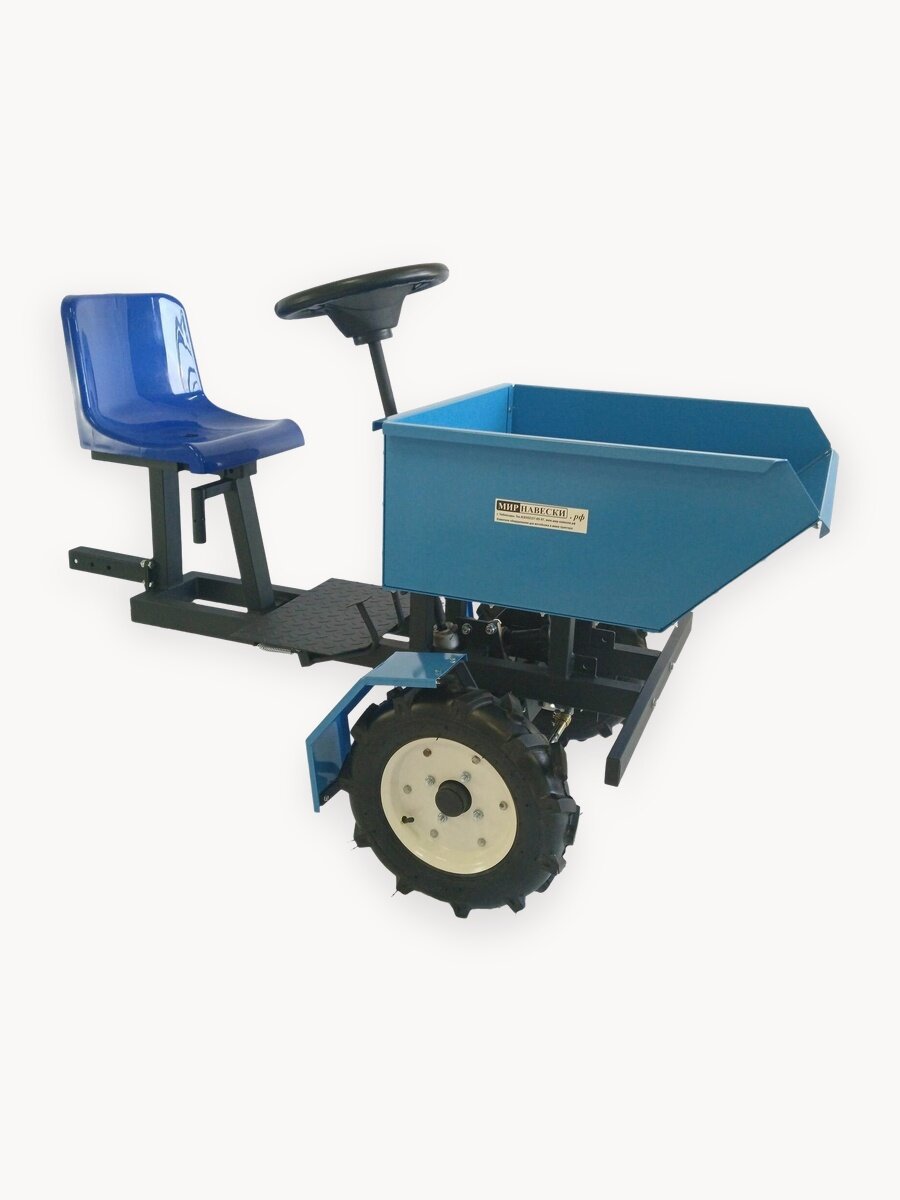 Адаптер передний АПМ-16 для мотоблока Нева с колесами 4.00-10 синий