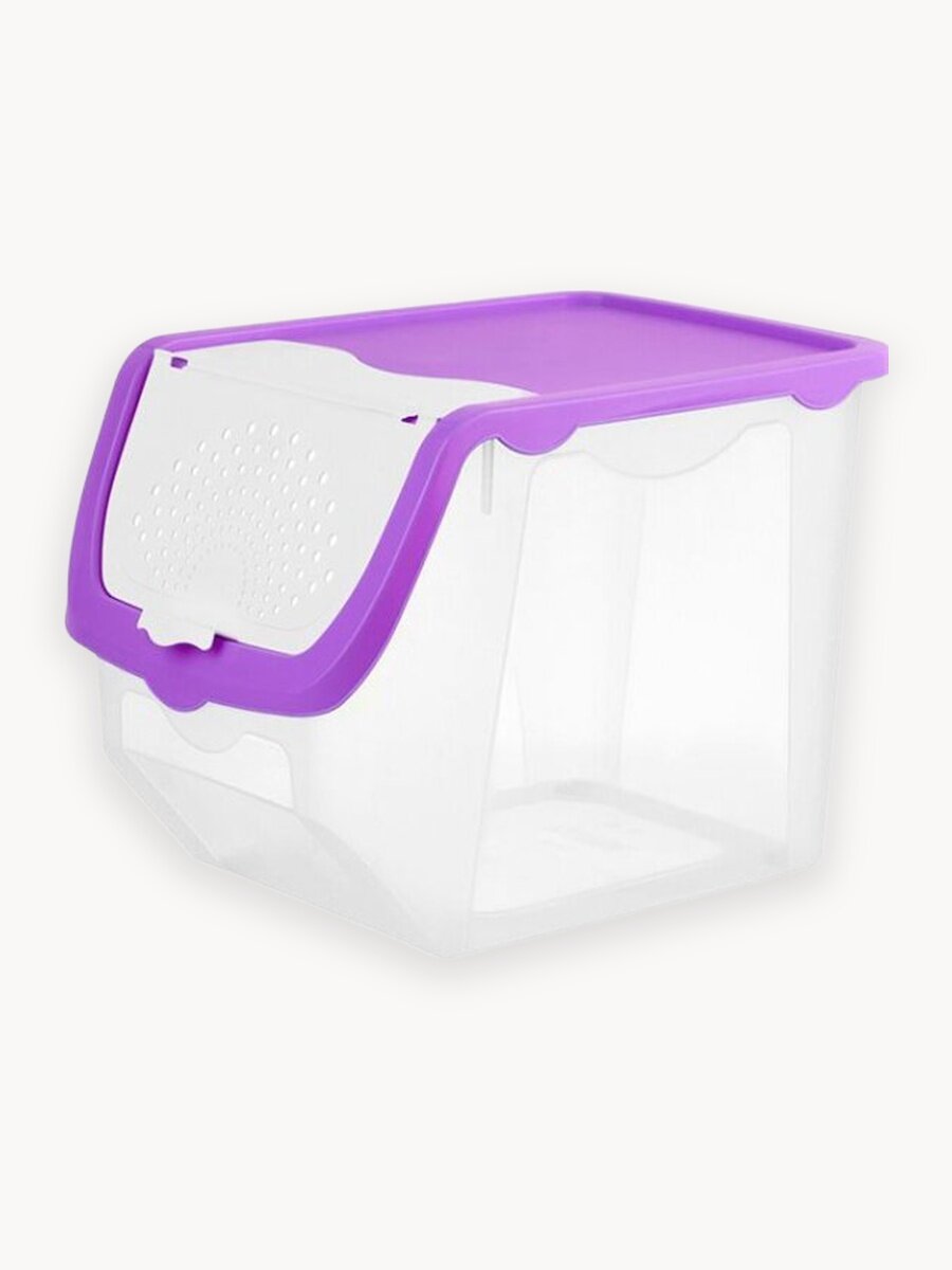 Контейнер для овощей EL Casa прозрачно-фиолетовый, 12л