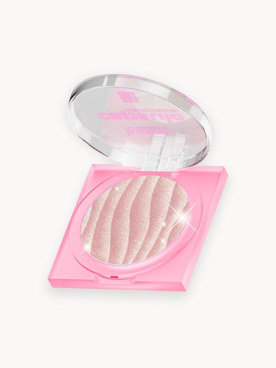 B.COLOUR PROFESSIONAL Хайлайтер для лица, хайлайтер для тела сияющий, сухой, с легкой муссовой текстурой, CAPSULE 01 INFINITY