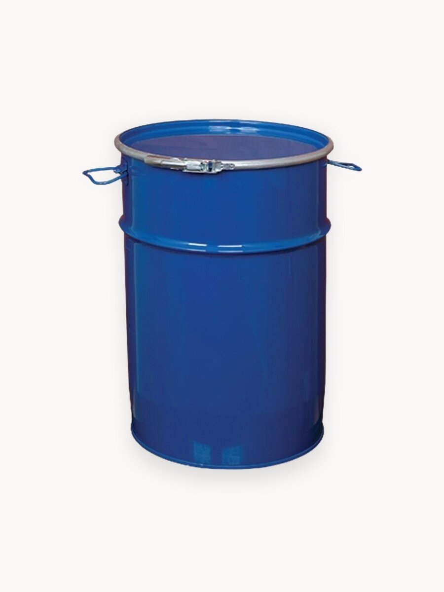 Бочка Северпромтара стальная 50л с крышкой на обруч (коническая) цв. синий